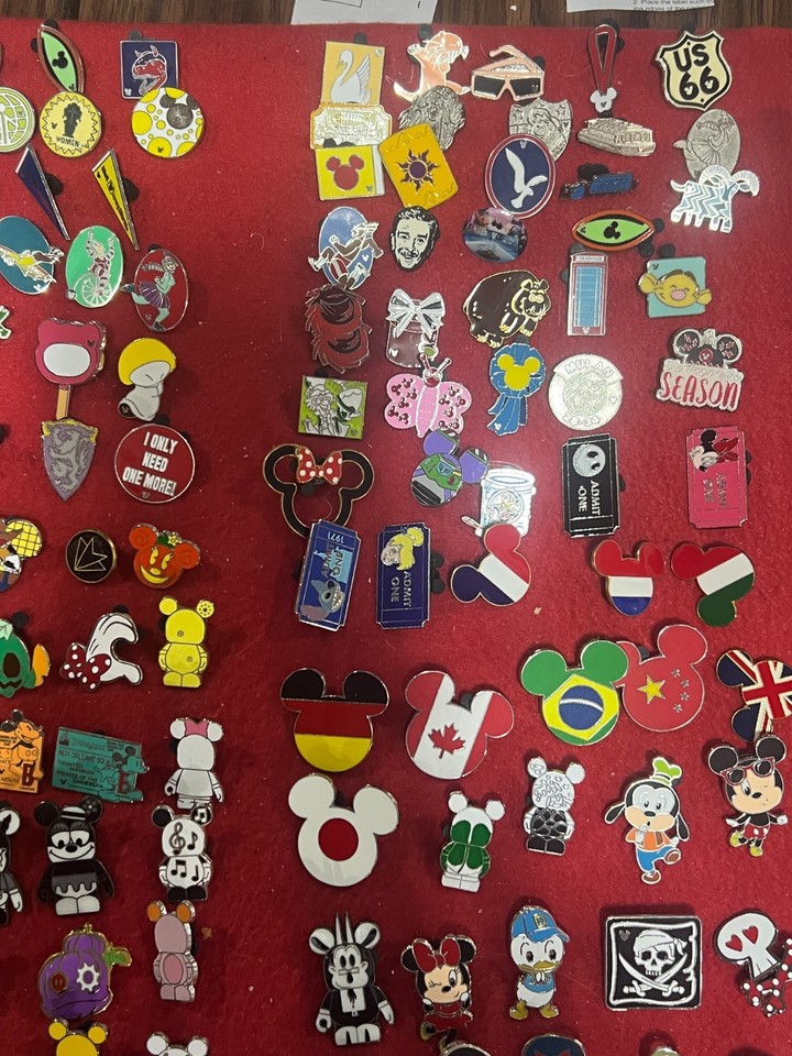 100 Disney pins Assorted Trading At least 1 NOC & 1 3D NO RETURNS lot x ...