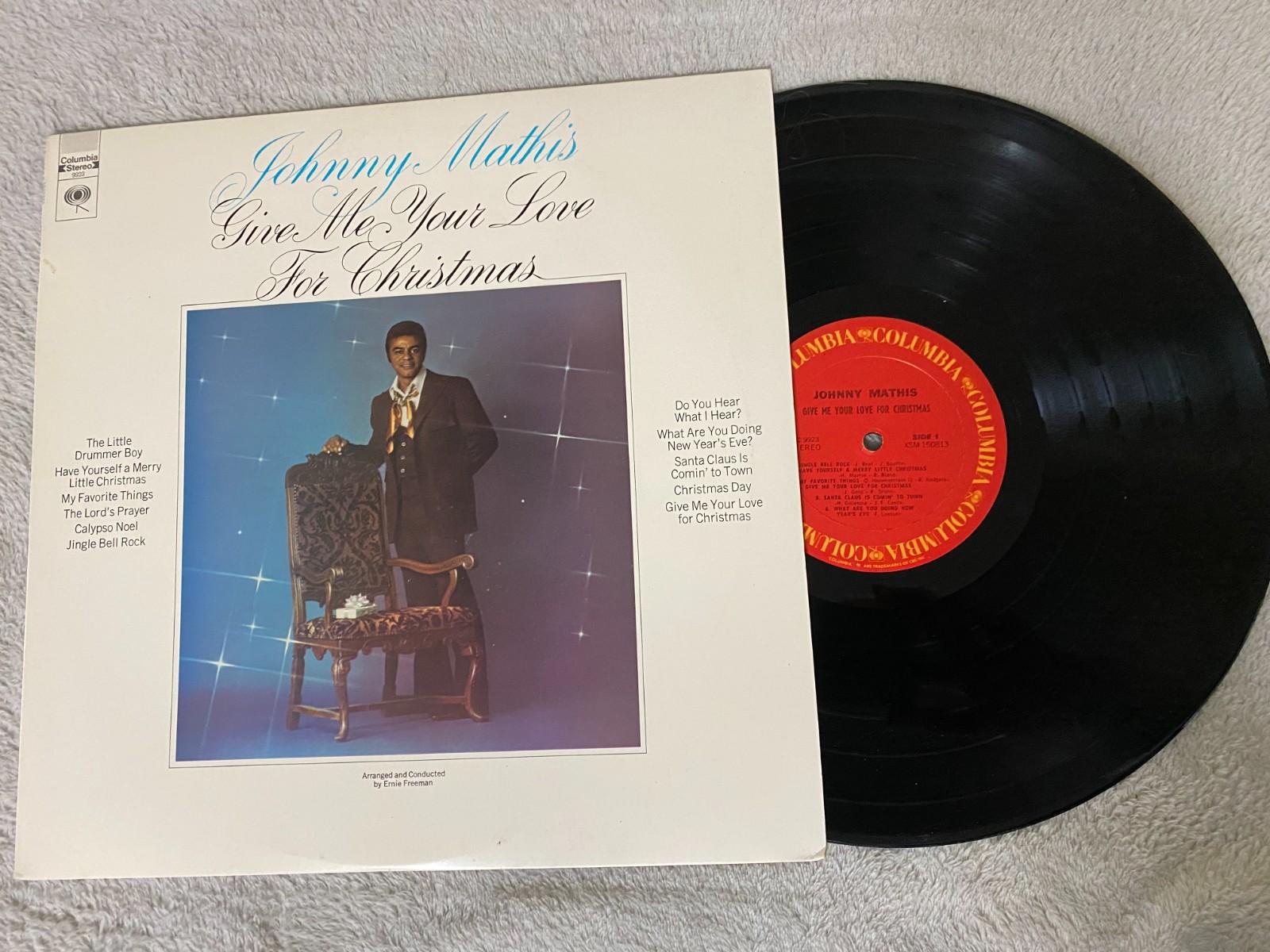 Johnny Mathis, Give Me Your Love For Christmas, Record LP, EX Condition ...