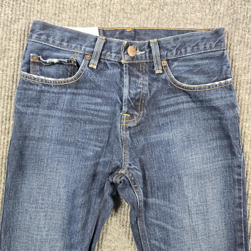 Hollister Jeans Mens 28x30 Blue Classic Straight Denim Button Fly Y2K ...