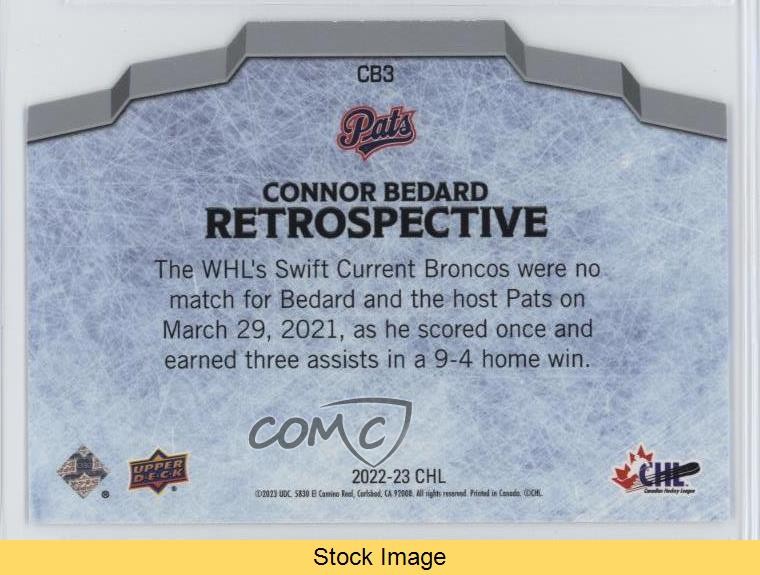 2022-23 Upper Deck CHL Connor Bedard Retrospective Connor Bedard #CB3 ...