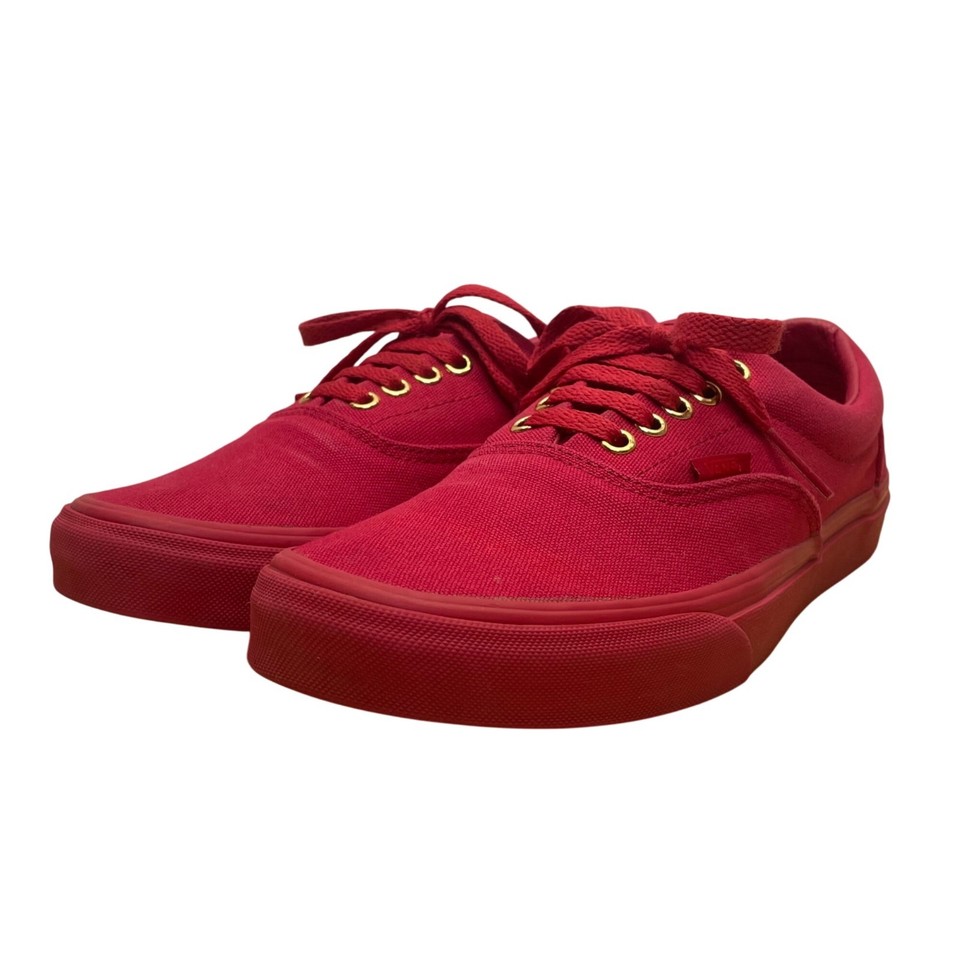 Vans Unisex Red Canvas Authentic Low-Top Casual Shoes Size M8 W9.5 | eBay
