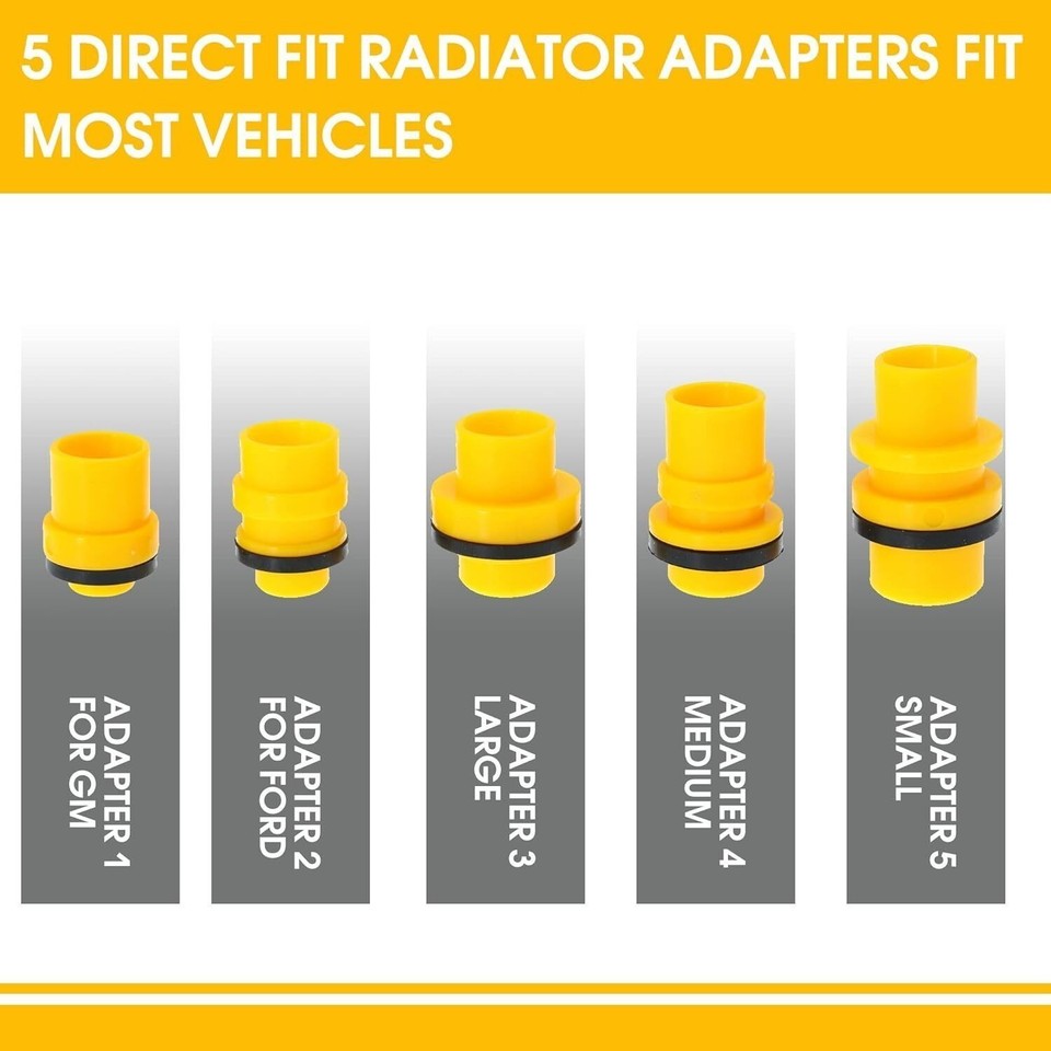 Radiator Coolant Filling Funnel Kit Spill Proof Cooling Fluid Bleeder ...