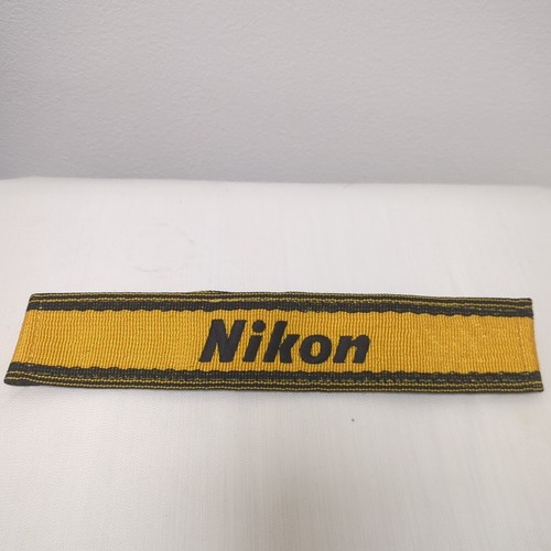 Nikon Strap Yellow Black Embroidered Letters Rare Item from Japan from ...