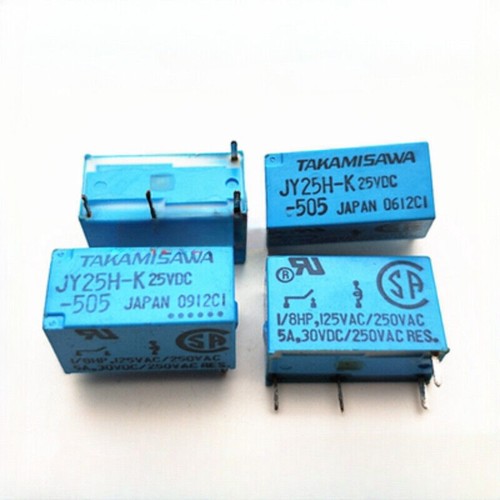 JY-25H-K JY25H-K-505 25VDC Miniature PCB Relay 5A 250VAC 4-Pin x5pcs ...