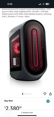 gaming pc Alienware Aurora R14 Liquid Cooled Gaming Desktop - AMD Ryzen ...