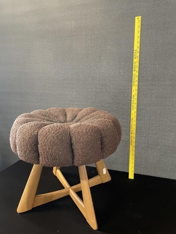 1950s MCM Heywood Wakefield swivel vanity chair POOF FREE SHIPPING | eBay