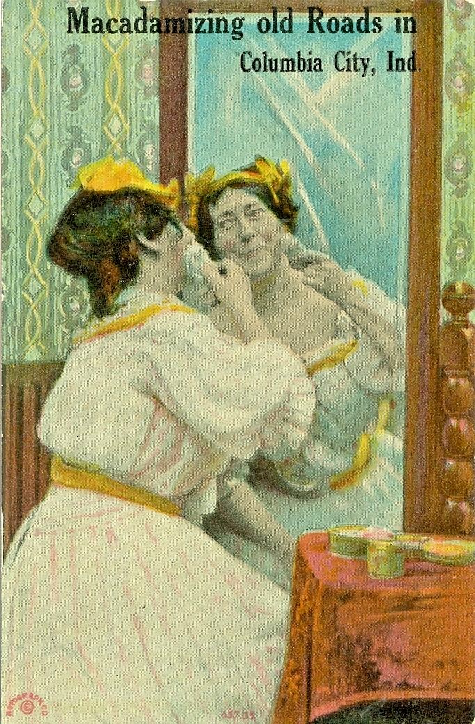 Columbia City IN Macadamizing Old Roads in Columbia City 1912 | eBay