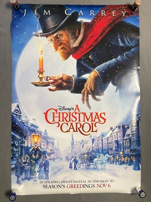 Promo Original Poster Disneys "A Christmas Carol" 2009 w/Jim Carrey D/S ...