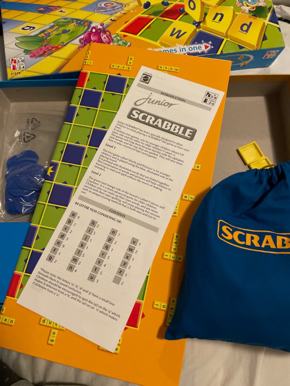 Junior Scrabble Board Game Vintage 1999 Two Fun Word Games In One junior-scrabble-board-game-vintage-1999-two-fun-word-games-in-one