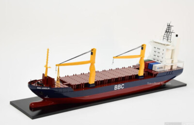 BBC BREAK BULK CONTAINER SHIP LARGE 40" 1/87 SCALE wooden cargo ship ...