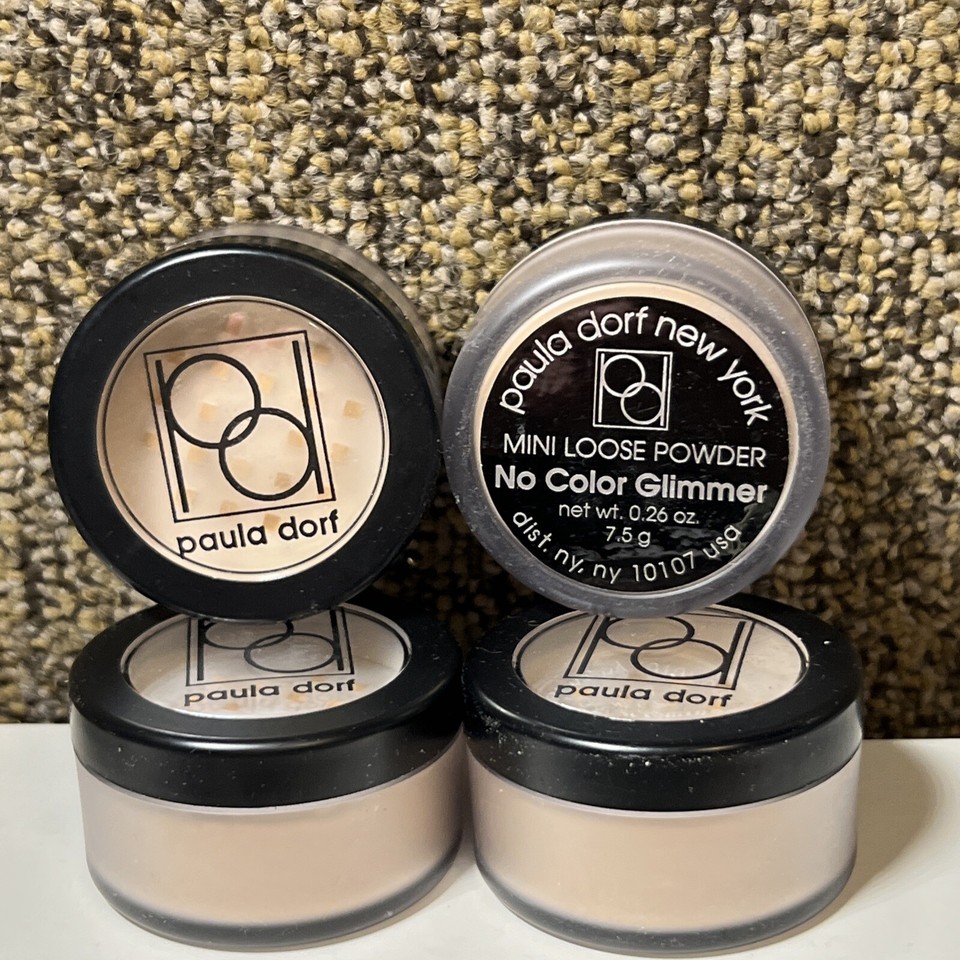 Lot Of 4 Paula Dorf Mini loose powder no color GLIMMER 0.26 oz/each | eBay