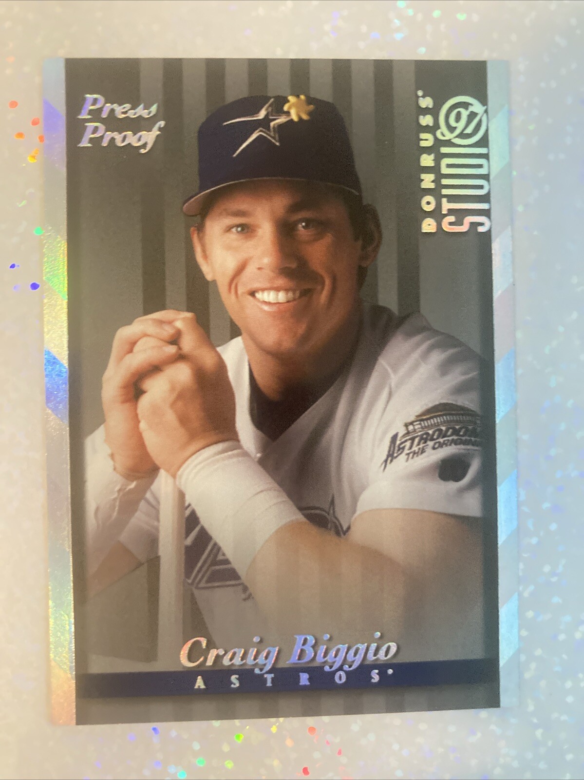 1997 Donruss Studio Craig Biggio Silver Press Proof #70 Houston Astros ...