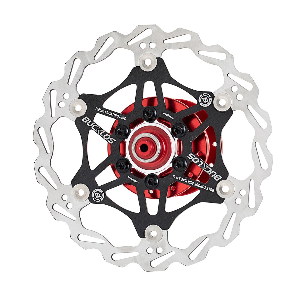 BUCKLOS Front Rear Hydraulic Disc Brake Mountain Road Bike 160/180 ...