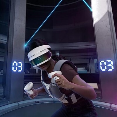 DPVR E4 VR Headsets Virtual Reality Game System 2 Control fr SteamVR ...