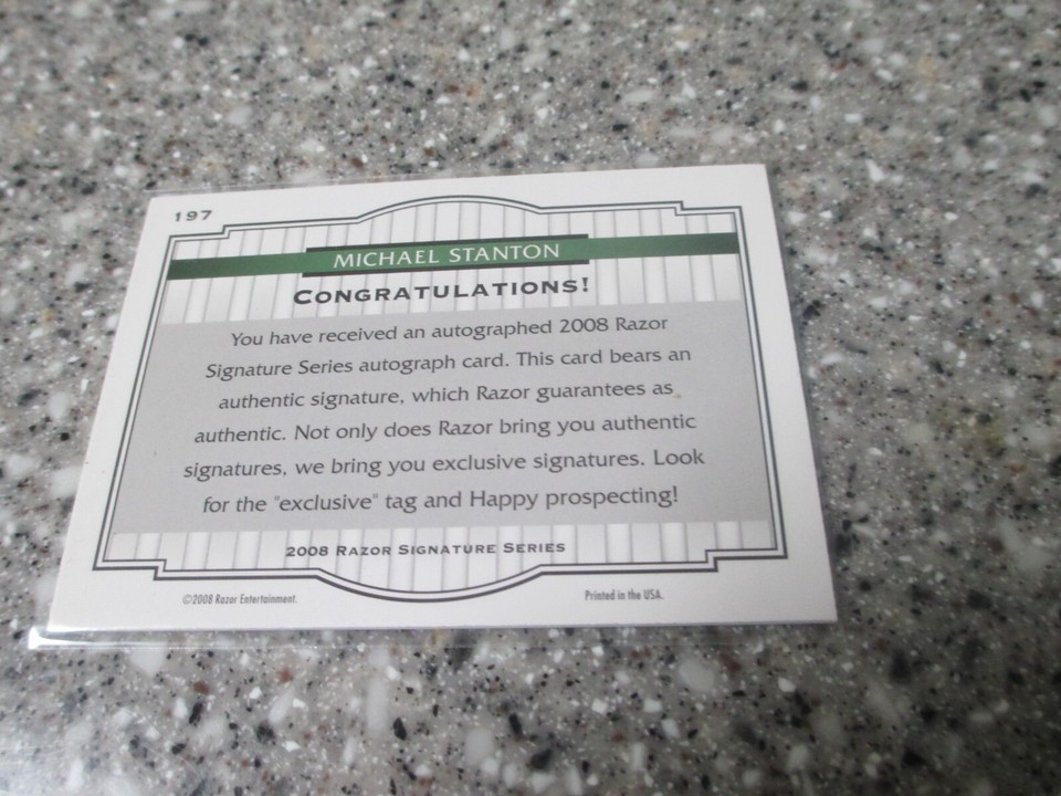 2008 Razor Signature Series - #197 Giancarlo Stanton /1199 (AU, RC ...