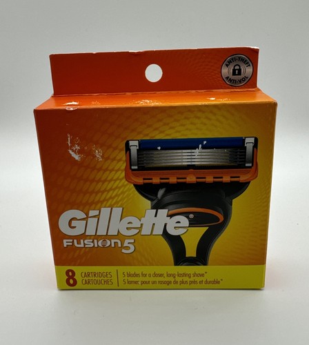 Gillette Fusion 5 Razor Blade refills New sealed Packs of 8 Fusion5 ...