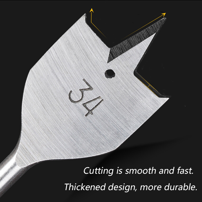 6mm to 50mm Flat Wood Bits Hole Saw Cutter Woodworking Spade Bit Wood ...