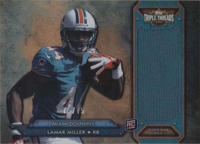 2012 Topps Triple Threads - Rookie Jumbo Relic Lamar Miller #TTRJR-29 ...