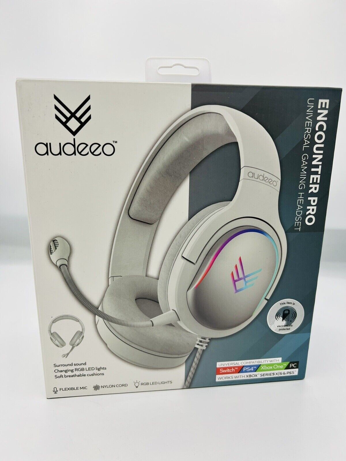 Audeeo Encounter Pro LED Universal Gaming Headset - White | eBay
