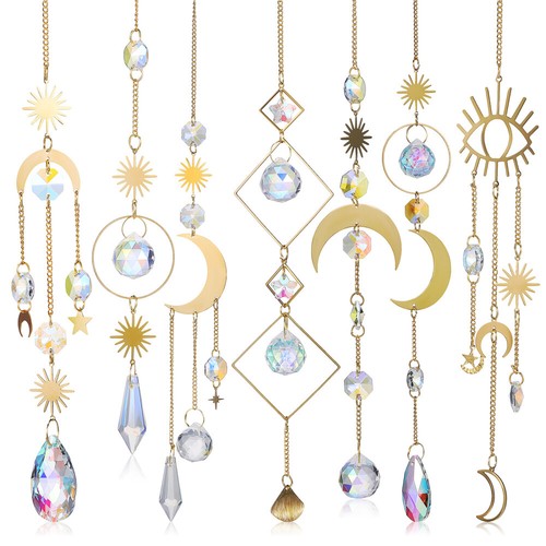 7 Pcs and Shadow Wind Chime Window Sun Catcher Hanging Crystals | eBay