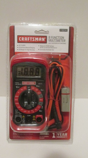 Craftsman 34-82141 8 Function Digital Multimeter for sale online | eBay