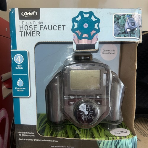 Orbit 1 One Dial 4 Four Outlet House Faucet Timer for Lawn Garden | eBay