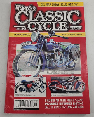 Walnecks Classic Cycle Trader Magazine November 2004 Del Mar Show Issue ...
