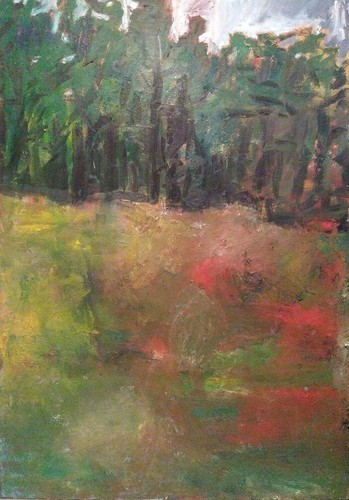 1990 LAWRENCE SALANDER Sd ORIG O/C ABSTRACT LANDSCAPE Sd Infamous ...