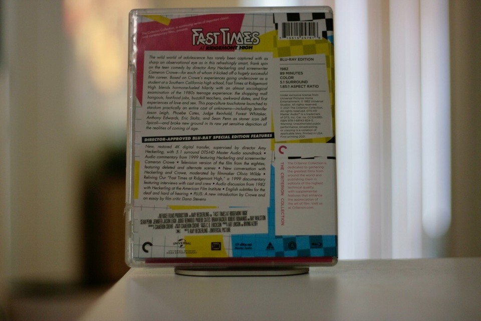 Fast Times at Ridgemont High (Criterion Collection) (Blu-ray, 1982 ...