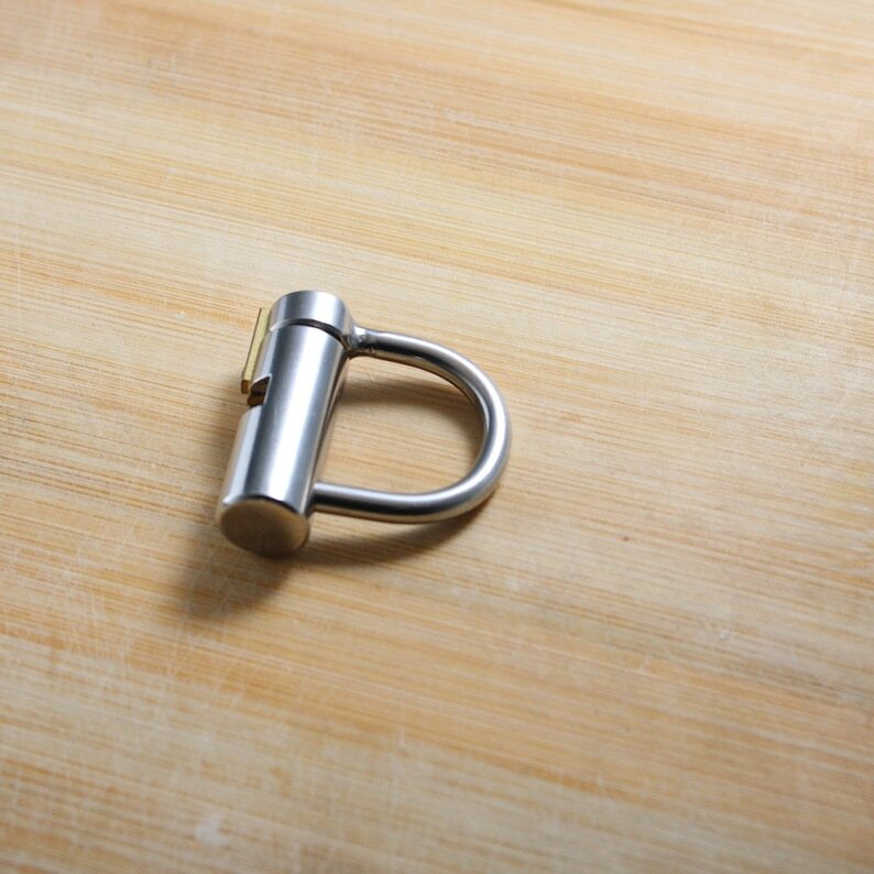 3MM/5MM PA Locked Chastity Piercing Titanium D-Ring PA Lock Metal ...