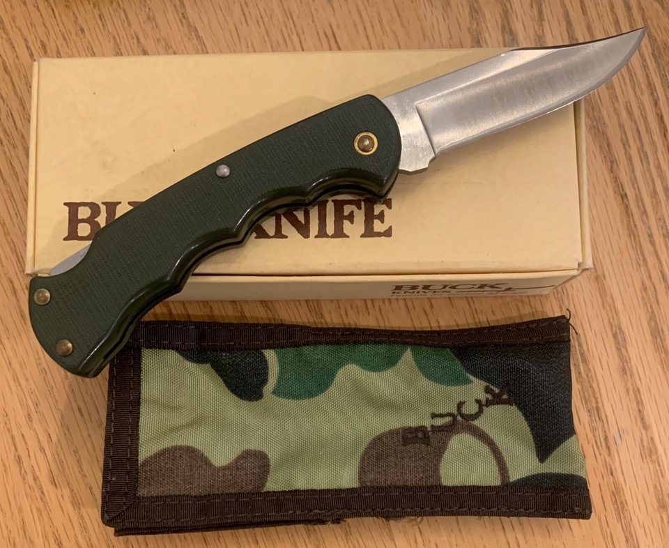 VINTAGE BUCK BUCKLITE 422 OD GREEN KNIFE NEVER USED IN BOX N22 | eBay