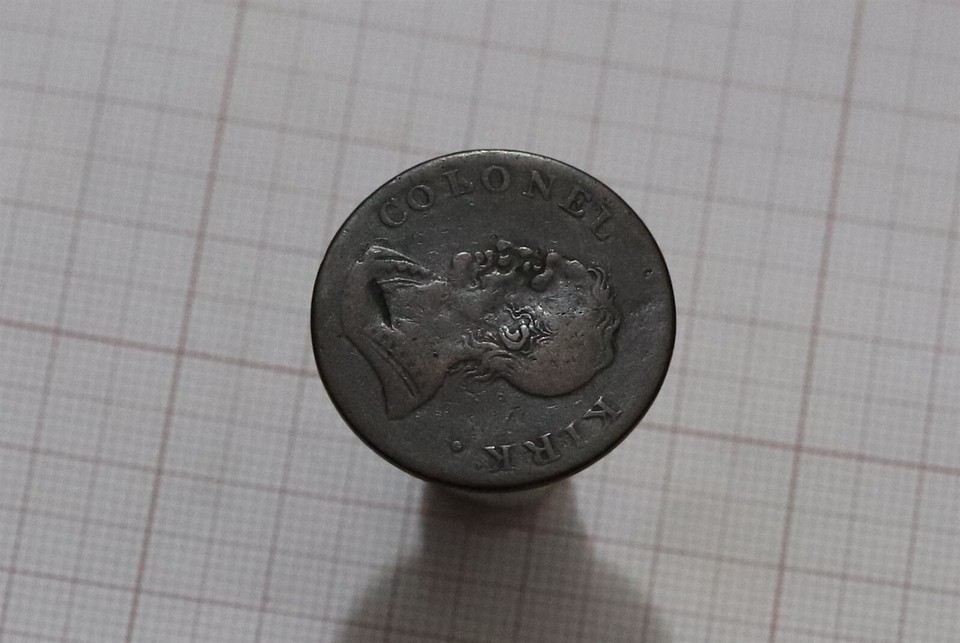 🧭 🇺🇸 USA COLONIAL SCARCE EVASION HALF PENNY COLONEL KIRK B66 #2267 ...