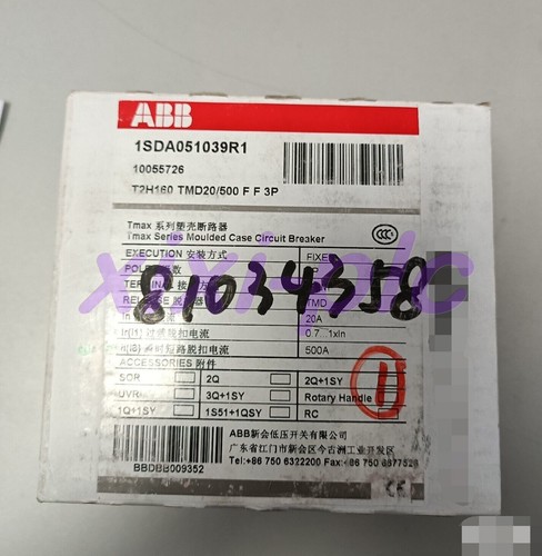 1pcs NEW ABB T2H160 TMD20/500 FF 3P moulded case circuit breaker DHL ...
