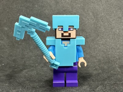 LEGO Minecraft Steve Diamond Helmet and Chestplate Minifigure Set 21122 ...