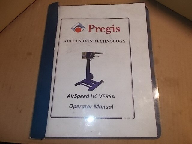 Pregis Air Cushion Technology Airspeed HC VERSA Operator Manual | eBay
