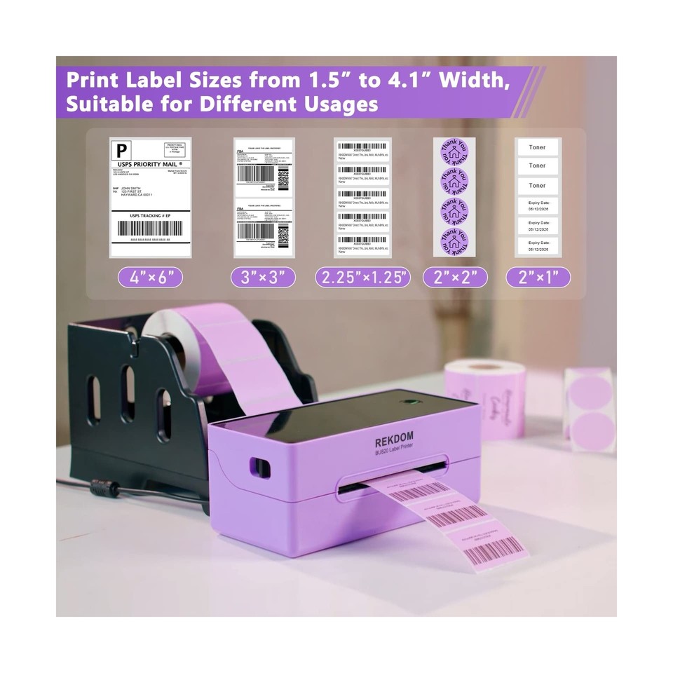 Bluetooth Label Printer Wireless Thermal Printer for Shipping Packages ...