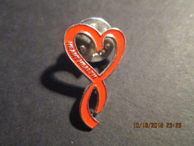 Women's Heart Health pin heart shaped red pre-owned | eBay