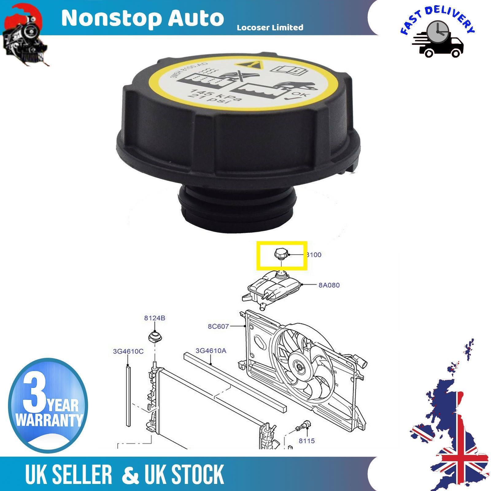 Radiator Coolant Expansion Tank Cap For LAND Rover Range Rover Evoque ...