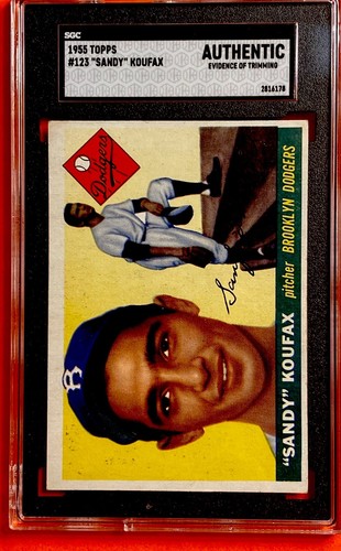 1955 Topps Sandy Koufax RC #123 SGC AUTHENTIC ALTERED **RAZOR SHARP ** | eBay