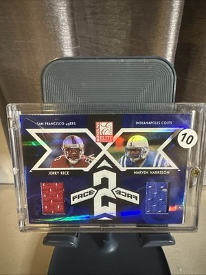 2005 Donruss - Face 2 Face Jerry Rice, Marvin Harrison #CB-15 Jerseys ...