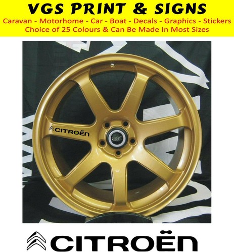 NEW CITROEN LOGO 6x ALLOY WHEEL DECAL STICKERS GRAPHICS CHOICE OF ...