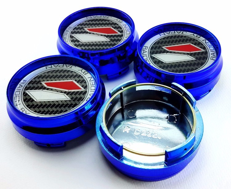 WHEEL CENTER HUB CAPS RAIDEN BLUE 62mm. Parts For LENSO Raiden Spec F E ...