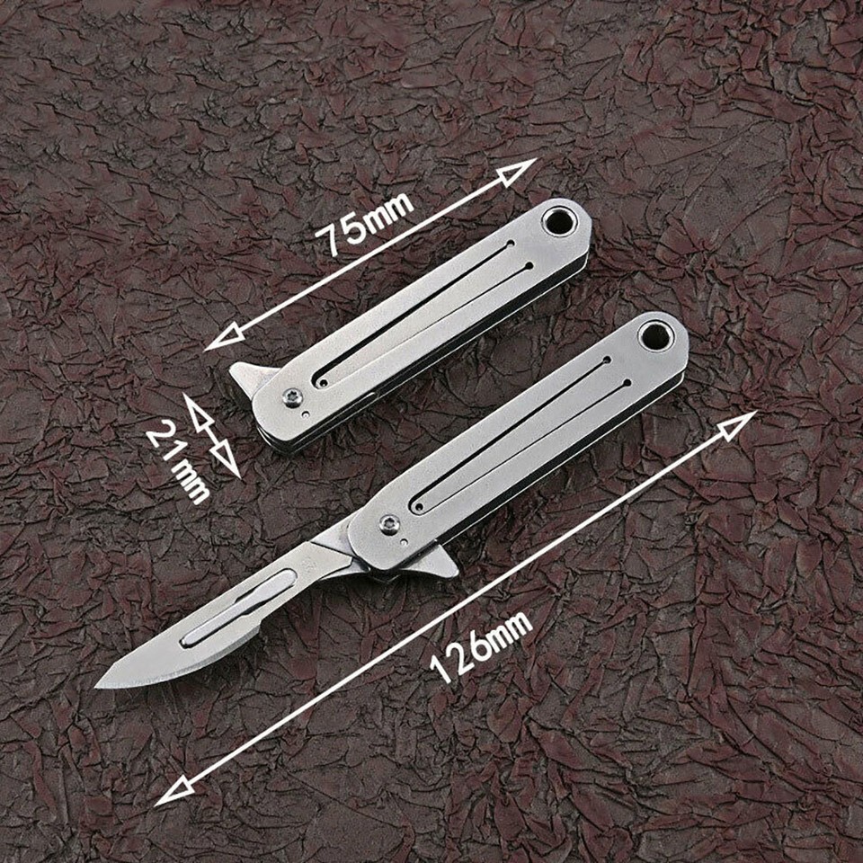 Carbon Fiber Pocket Scalpel Folding Blade Knives Utility Knife Outdoor ...