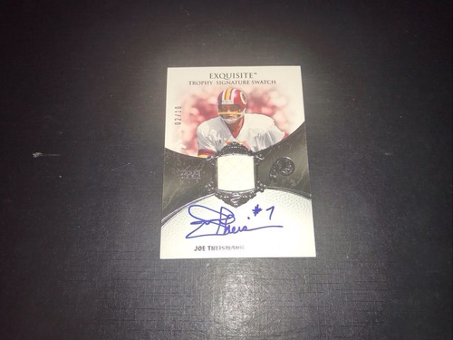 2007 UD EXQUISITE COLLECTION Joe Theismann AUTOGRAPH AUTO #/10 Redskins ...