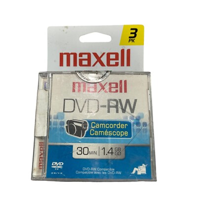 Maxwell DVD-R Camcorder Discs 3 Pack Up To 30 Minute Each 1.4 GB NEW | eBay