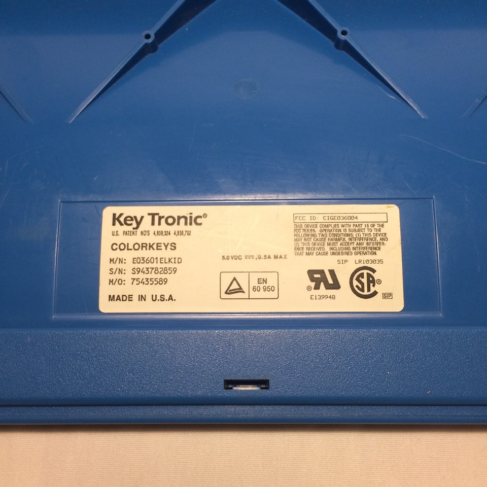 Vintage Key Tronic Kid Tronic Color Keys Keyboard 5 Pin Conection ...