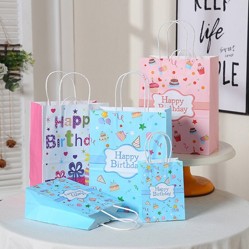 Cartoon Pattern Cowhide Paper Bags Candy Gift Packaging Bags Kids Gift ...