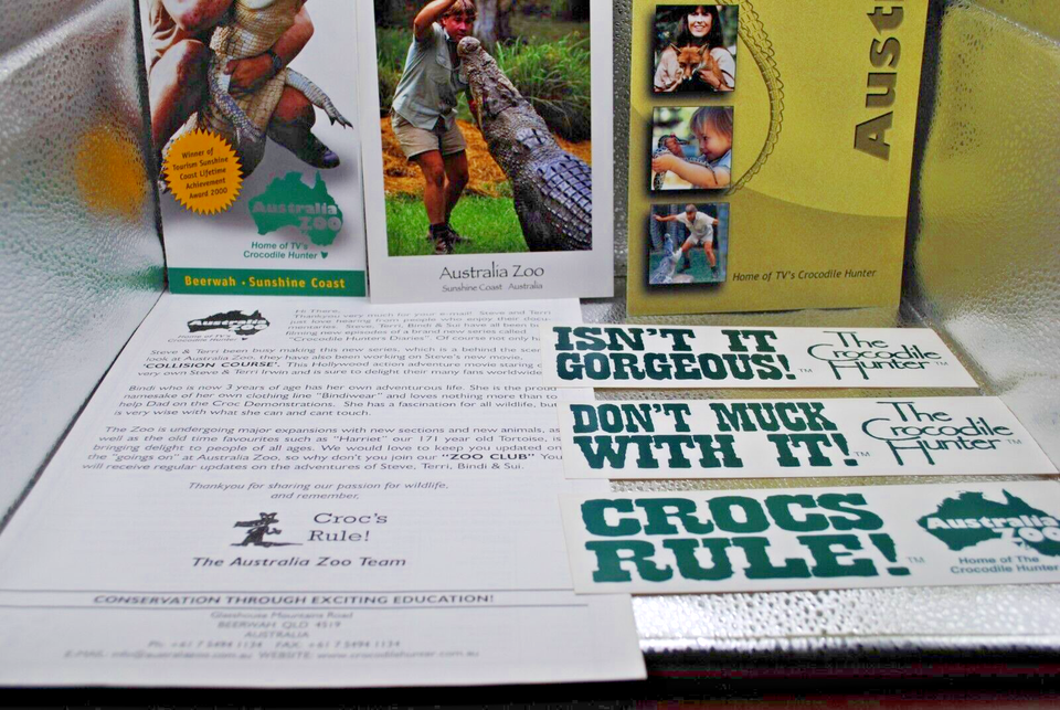 Steve Irwin Signed Crocodile Hunter Fan Club Package Very RARE Photo ...