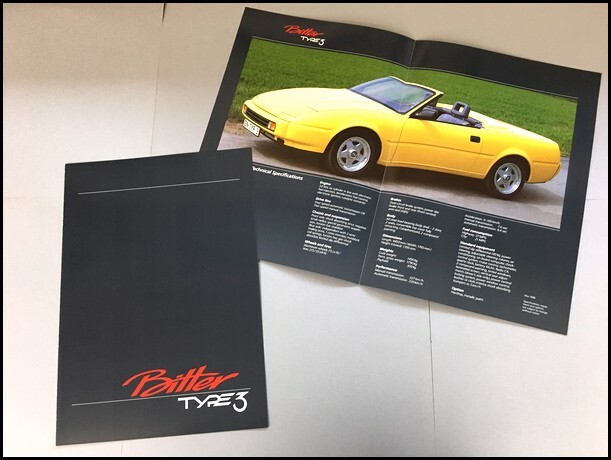 Bitter Type 3 III Convertible Original Car Sales Brochure Folder - 1988 ...
