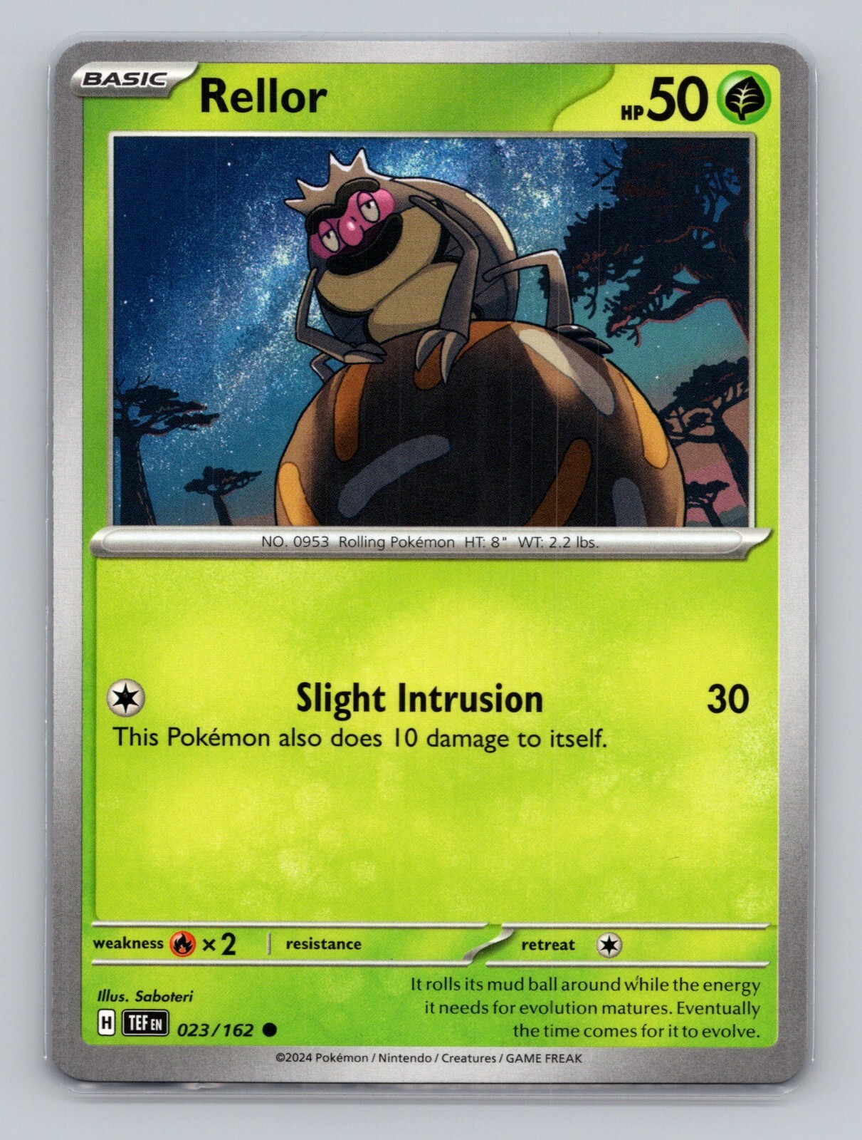 Rellor 023/162 Temporal Forces Common NM TEF EN Pokemon Card Scarlet ...